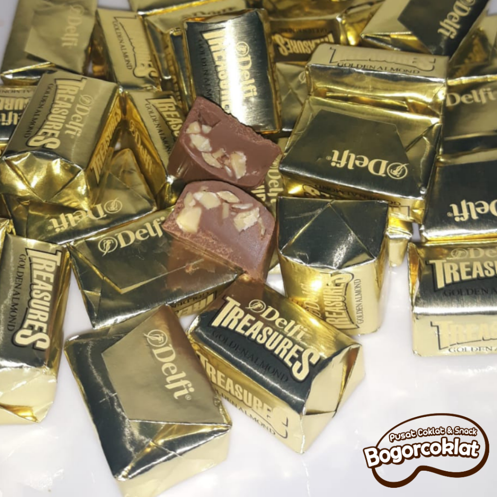 Coklat Delfi Treasure Almond Isi 96pcs | Bogor Coklat & Snack